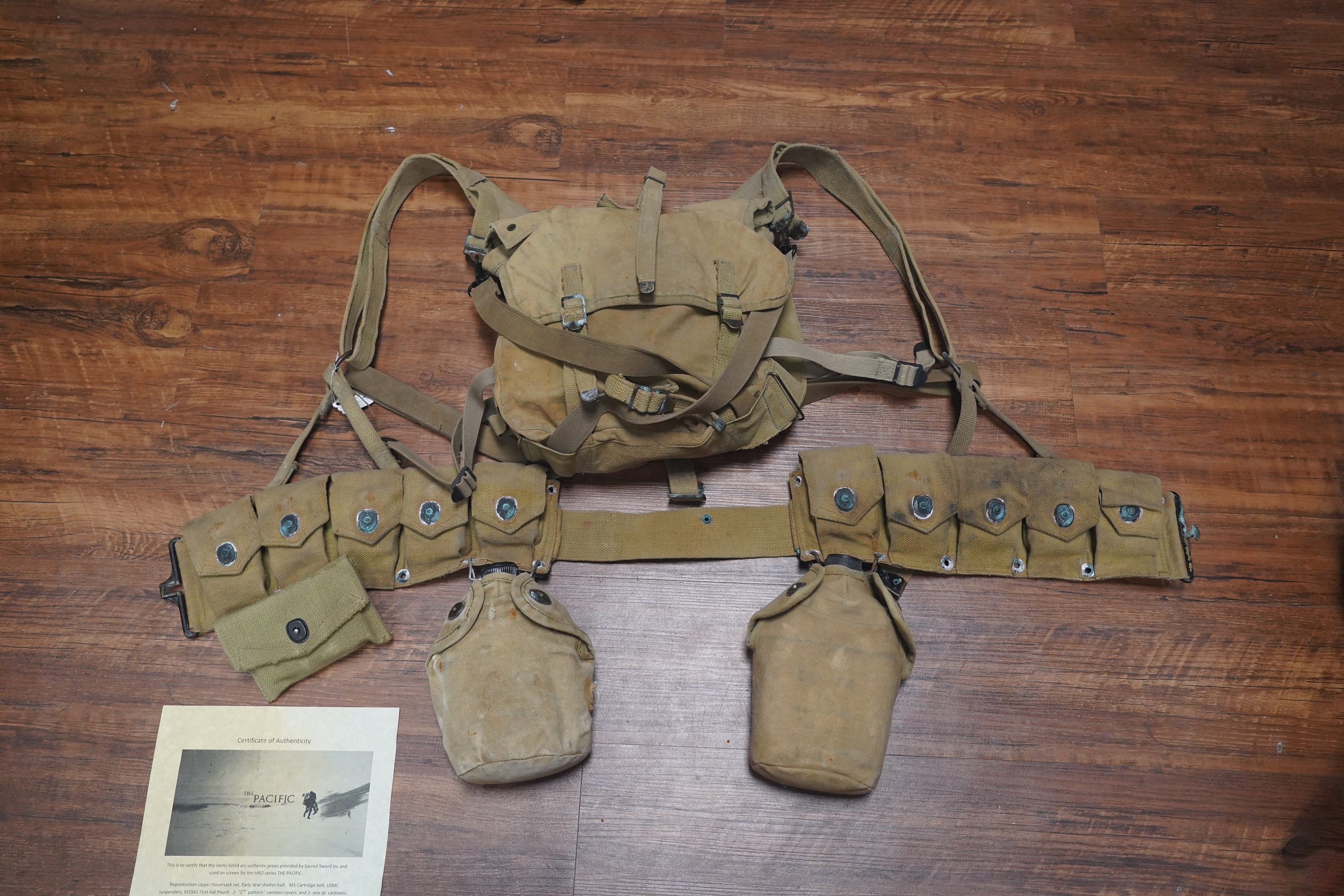 WW2 USMC the Pacific Original Movie Props Gear Set Certificate Included ...
