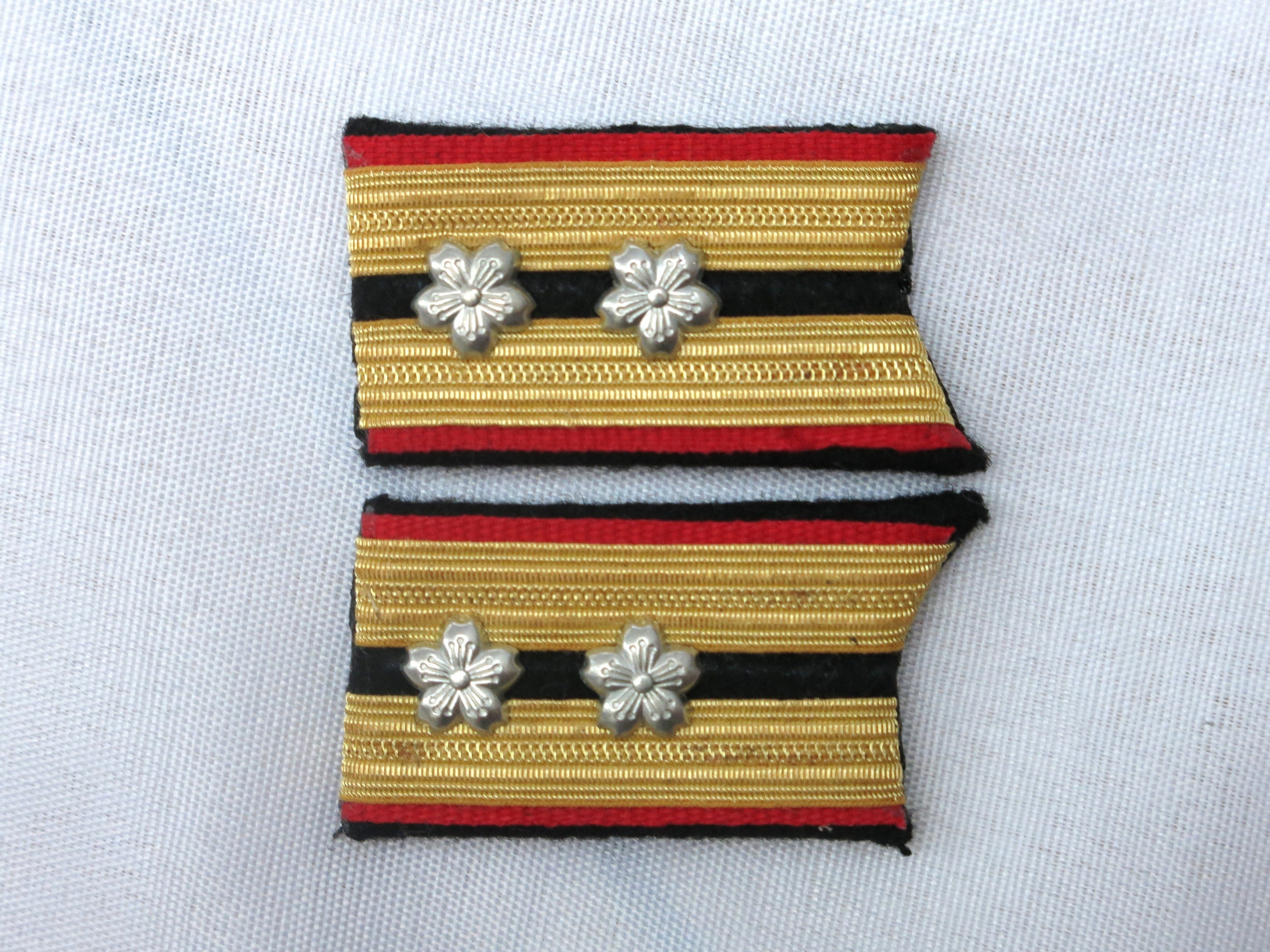 WW2 Imperial Japanese Navy Collar Tabs Rank Insignia Officer IJN IJA - Etsy