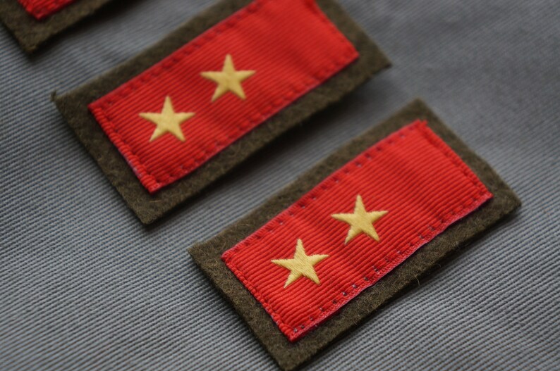 WW2 Imperial Japanese Army IJA Insignia Rank Collar Tabs Type 3 98 EM ...