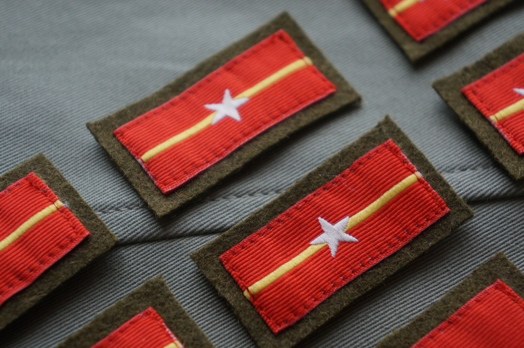 WW2 Imperial Japanese Army IJA Insignia Rank Collar Tabs Type 3 98 EM ...