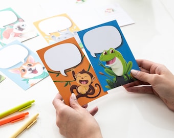 40 Funny Animal Postcards Bulk Thinking of You Postcard Pack for Kids ...