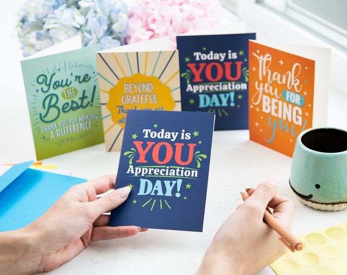 24 Appreciation Cards With Envelopes Team Gifts, Teacher Gifts Bulk ...