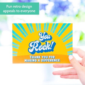 200 Appreciation Postcards - 4x6” Retro You Are Awesome, You Rock, You ...