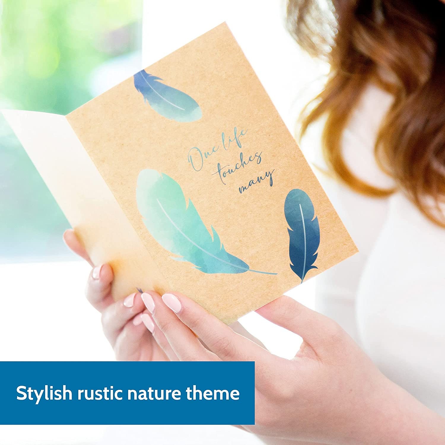 Note Cards Paper & Party Supplies 4x6” Kraft Style Bulk Condolence ...
