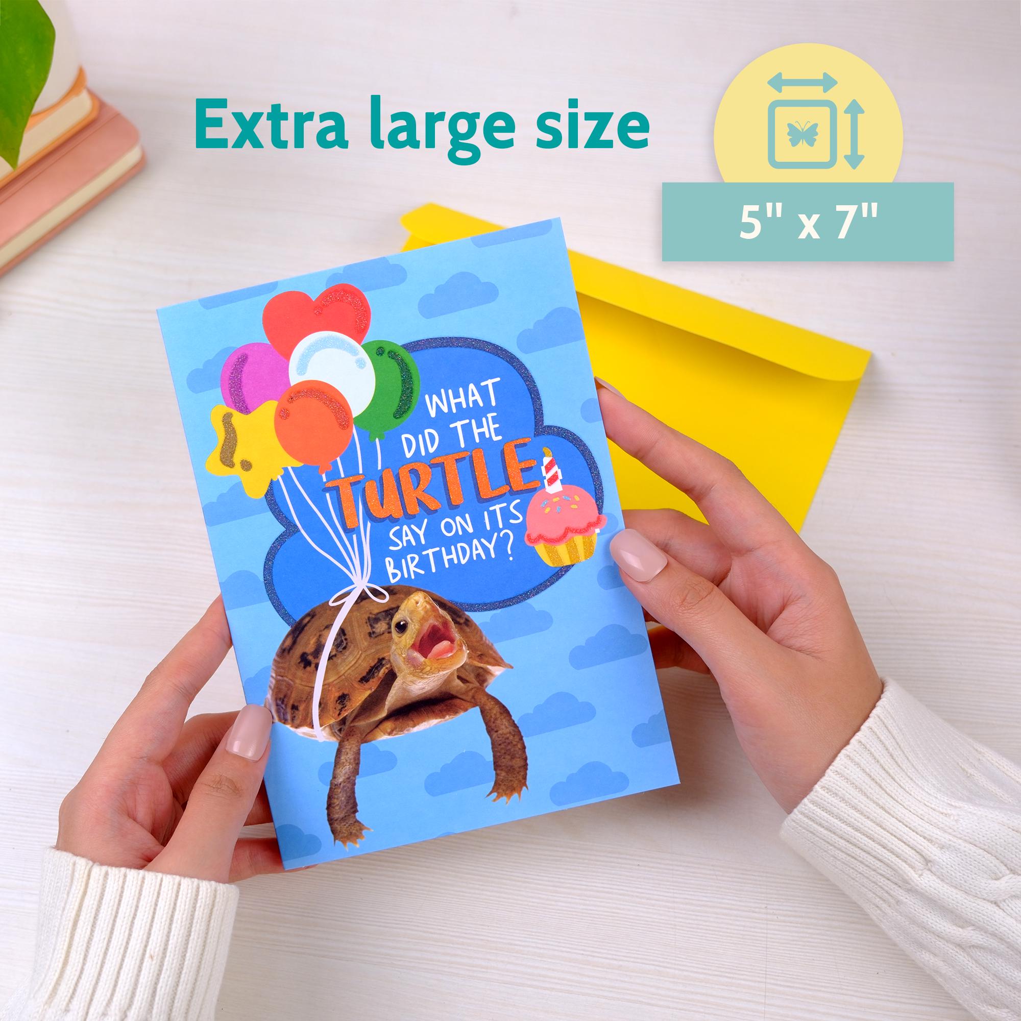 Funny Birthday Card - Cute Turtle Pun and Wholesome Dad Joke Greeting ...