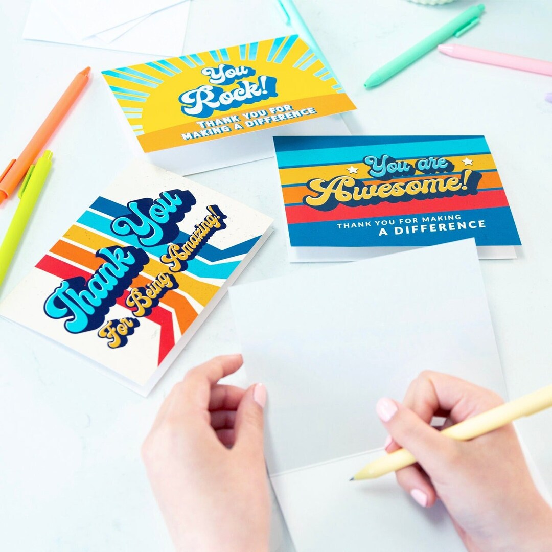 24 Appreciation Cards With Envelopes - Team Gifts, Teacher Gifts ...