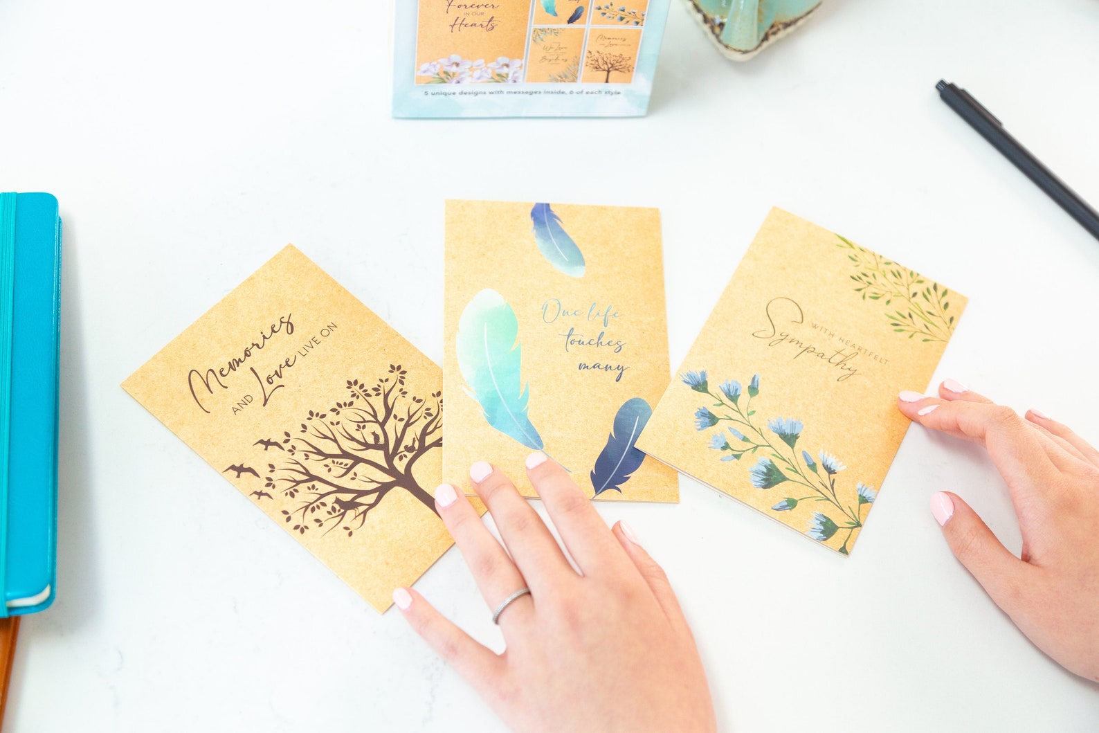 30 Sympathy Cards Assortment Box With Envelopes - 4x6” Kraft Style Bulk ...