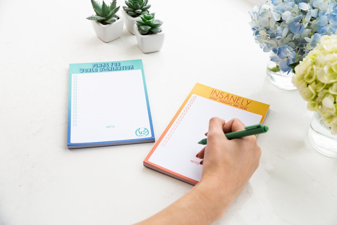 2 Funny to Do List Notepads - Set of Two 5.5 X 8.5” Humorous Office ...