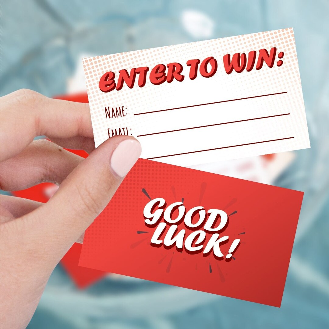 200 Raffle Tickets 3.5”x2” - Enter to Win Entry Form Cards for Giveaway ...