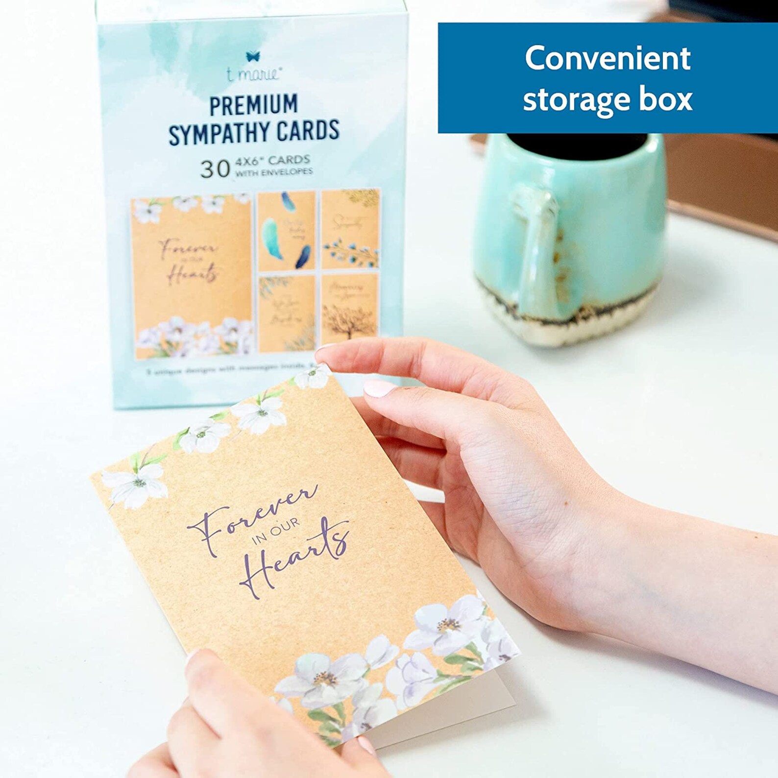 30 Sympathy Cards Assortment Box With Envelopes - 4x6” Kraft Style Bulk ...
