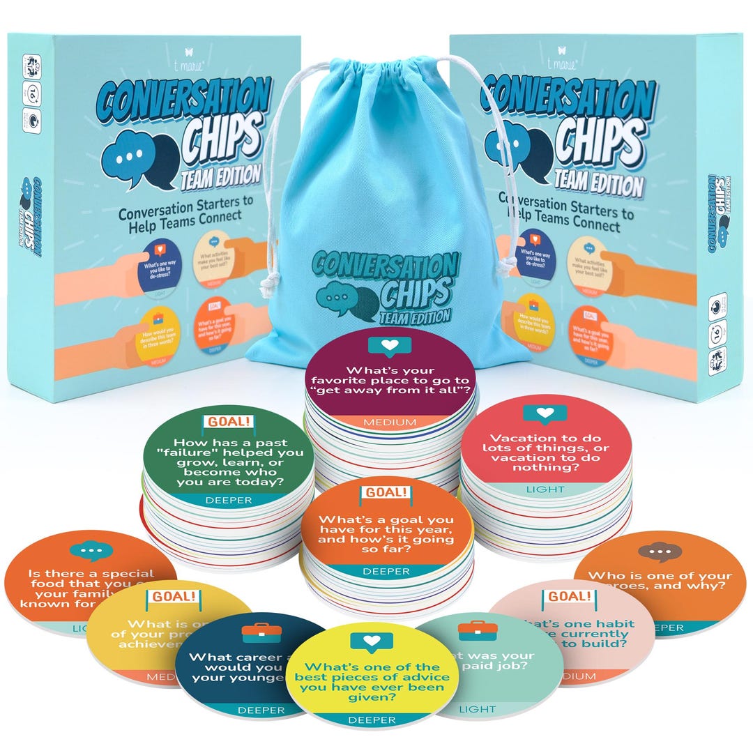 Conversation Chips Team Building Game 2 Pack Bundle - Conversation ...
