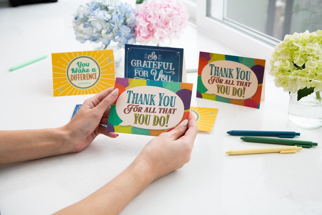 24 Appreciation Cards With Envelopes - Team Gifts, Teacher Gifts Bulk ...