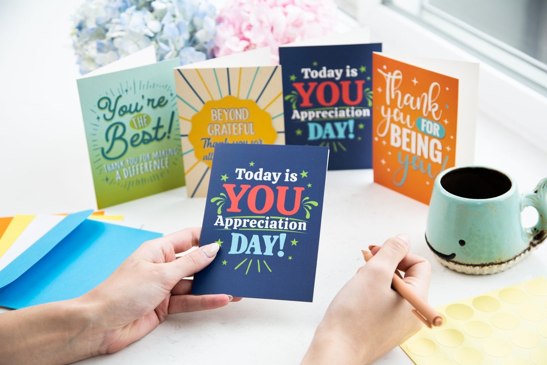 24 Appreciation Cards With Colorful Envelopes and Gold Stickers Team ...