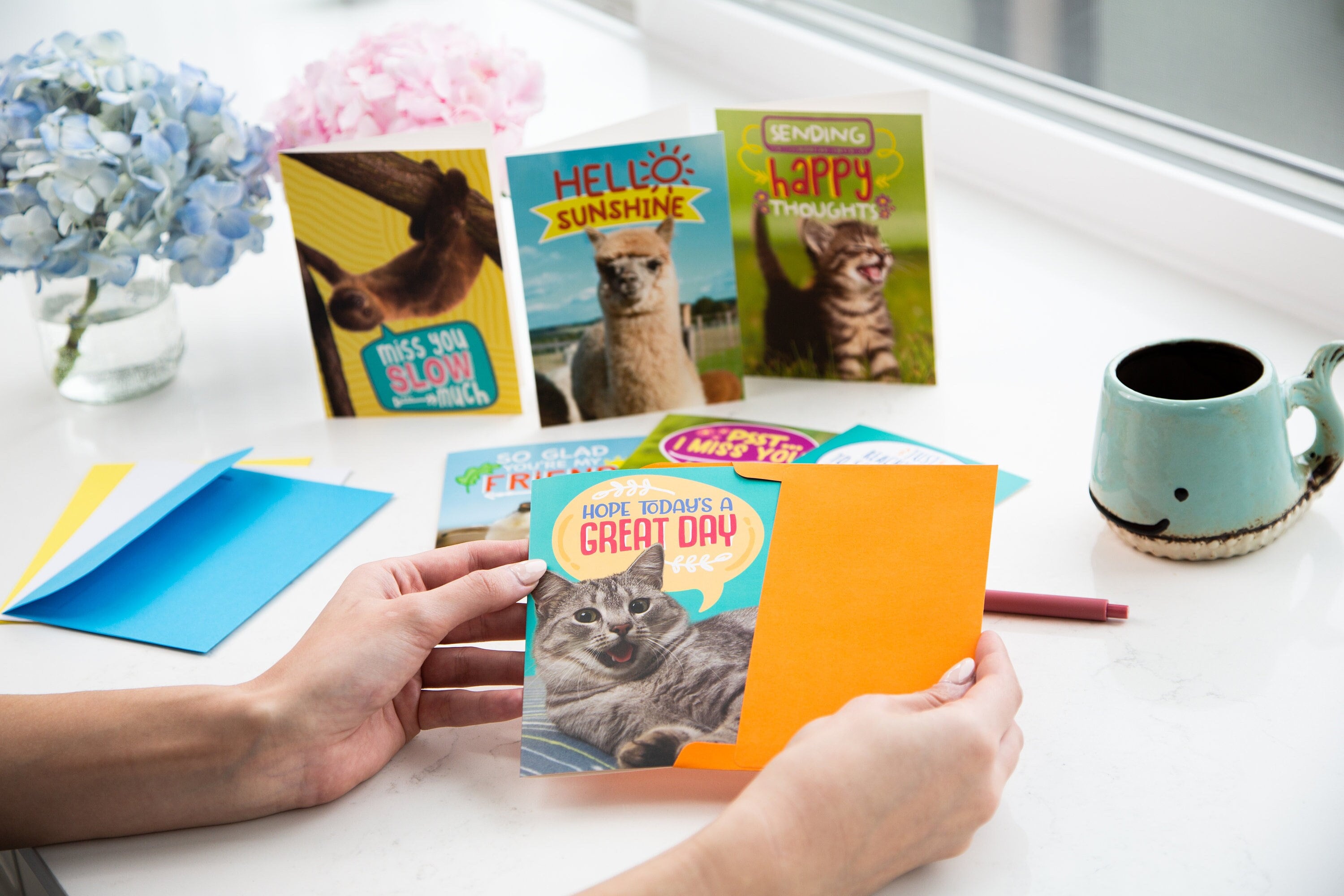 24 Funny Greeting Cards Set With Envelopes 24 Unique Designs - Etsy