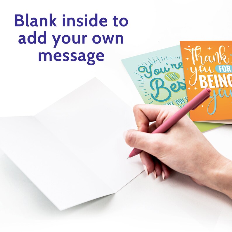 24 Appreciation Cards With Colorful Envelopes and Gold - Etsy