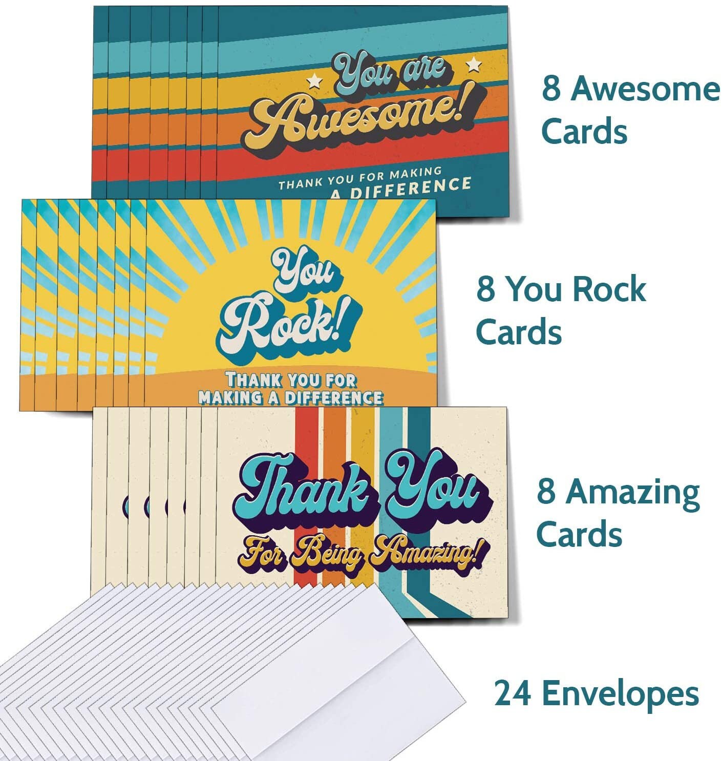 24 Appreciation Cards With Envelopes Team Gifts Teacher - Etsy