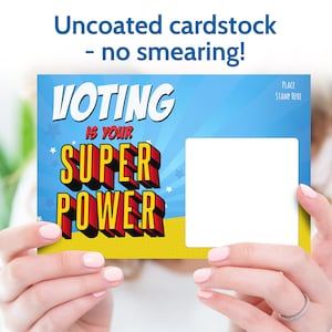 400 Bulk Voter Postcards 4x6" - 4 Eye Catching Designs, Blank Back for ...