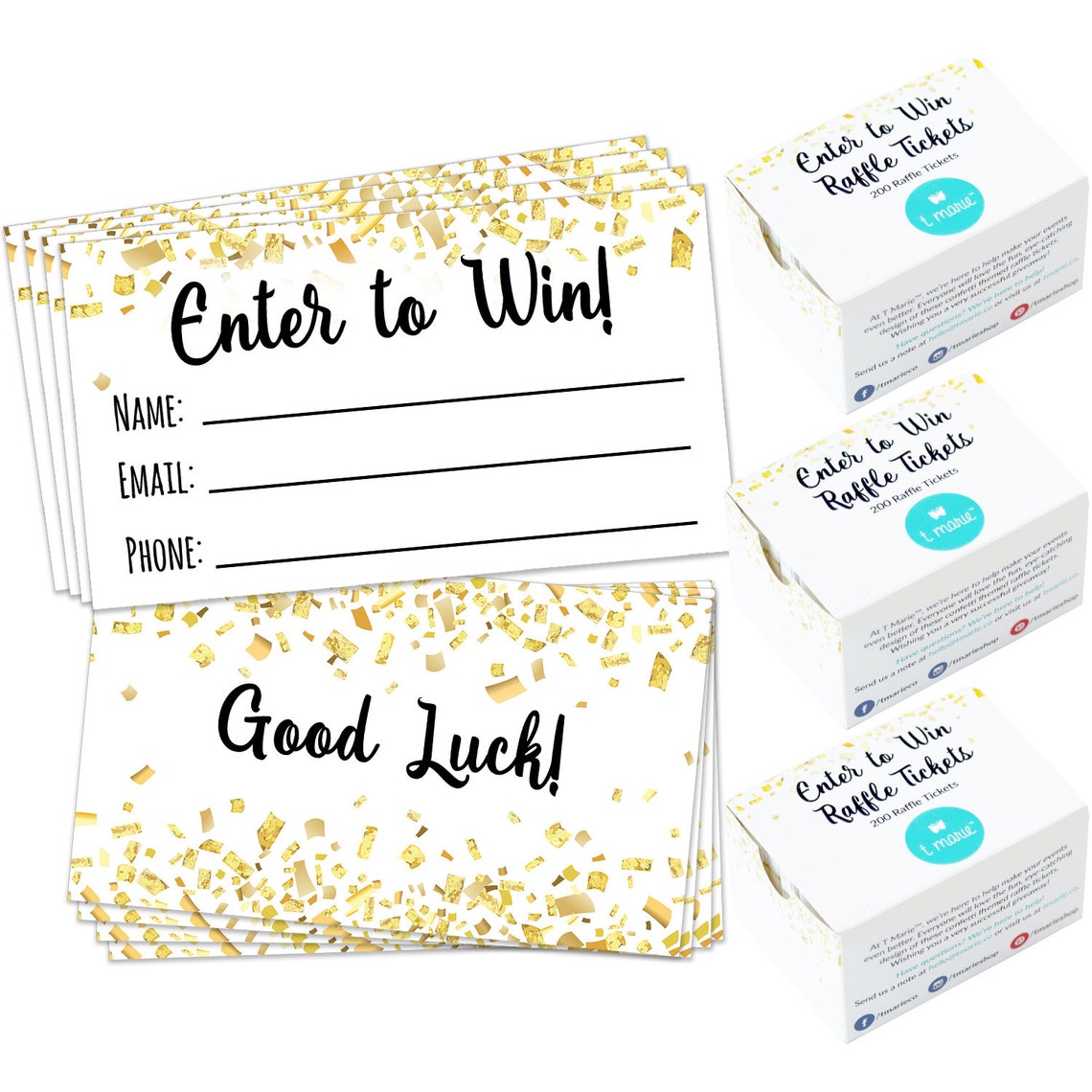 600 Raffle Tickets 3.5x2 Enter to Win Entry Form Cards for - Etsy