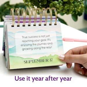 Motivational Daily Flip Calendar - Perpetual Desk Calendar With Gift ...
