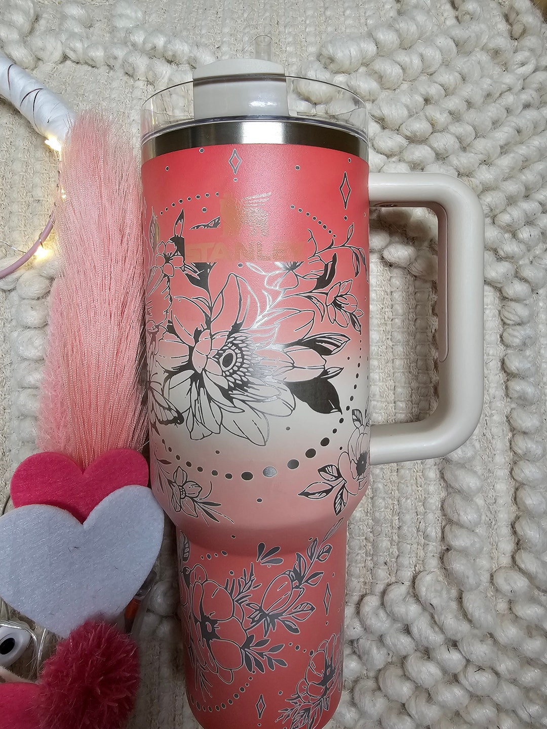 Floral Bouquet Stanley Wrap Tumbler Cup, Floral Stanley Quencher 40oz ...