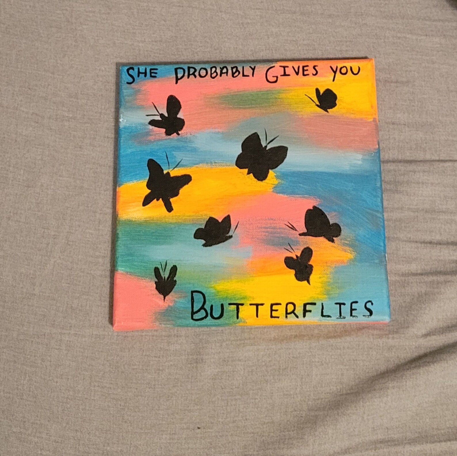 Olivia Rodrigo Happier Quote Painting Acrylic on Canvas | Etsy