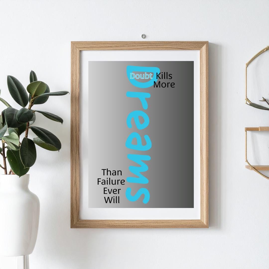 Digital Motivational Inspirational Decor Wall Art - Etsy