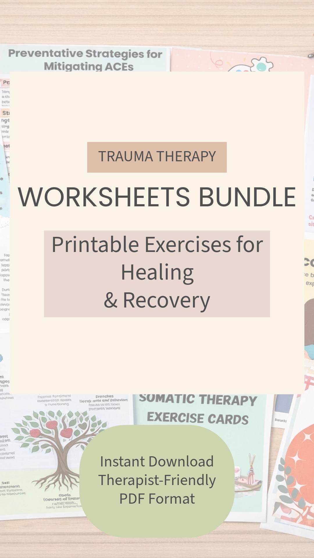 Trauma Therapy Worksheets Bundle | Healing & Recovery Exercises (PDF ...
