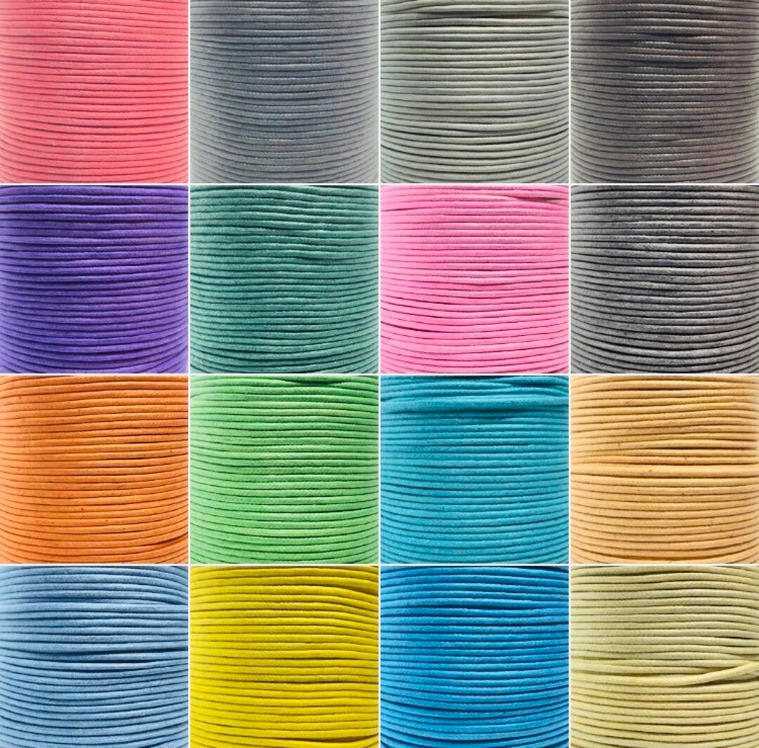 2mm Waxed Cotton Cord Thong String Thread Jewellery Craft - Etsy