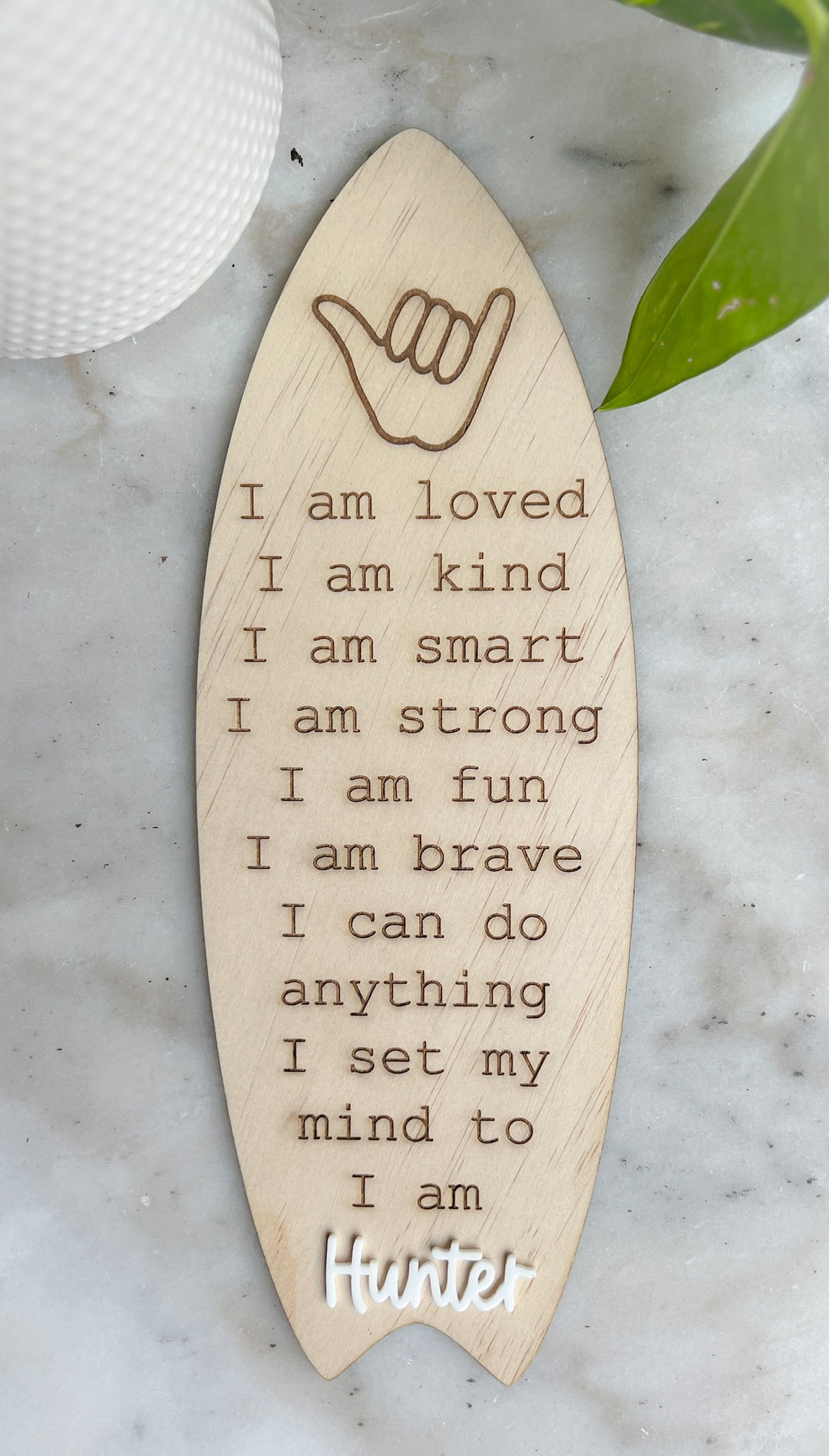 Surfboard Affirmation Plaque, Surfboard, Affirmation, Affirmation Board ...