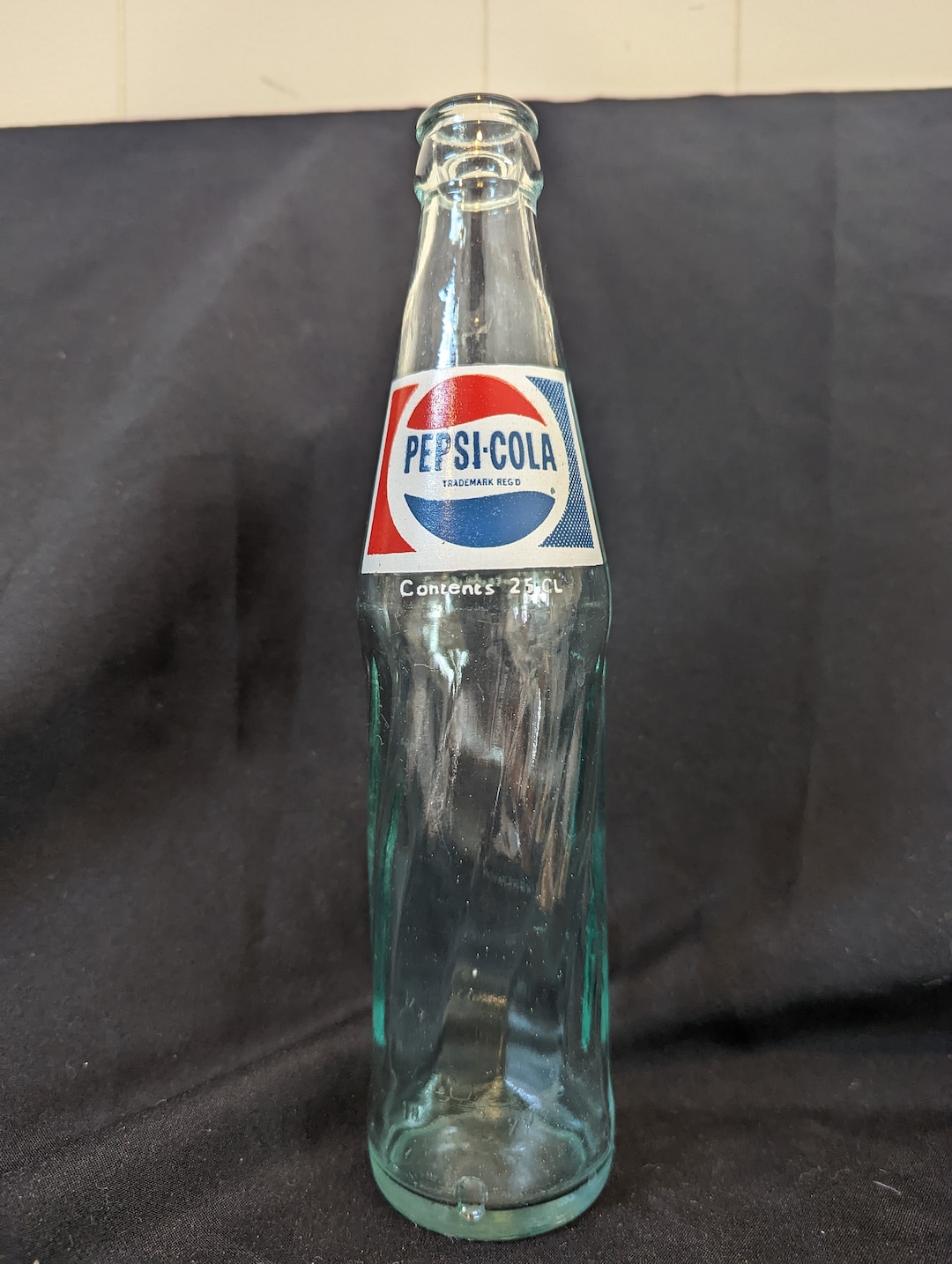 Vintage Arabic Pepsi Cola Blue Ribbed Glass Stripe Bottle Authentic - Etsy