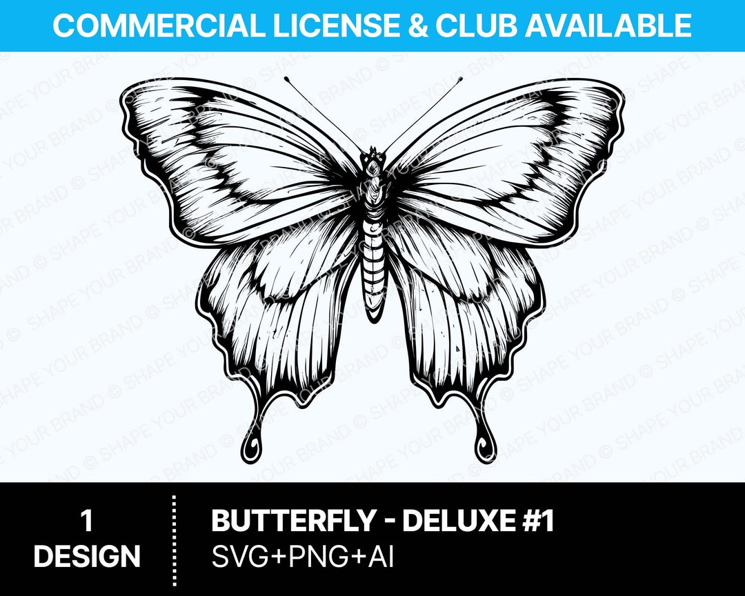 Butterfly SVG Deluxe, Butterflies Svg for Cricut and Butterfly Png ...