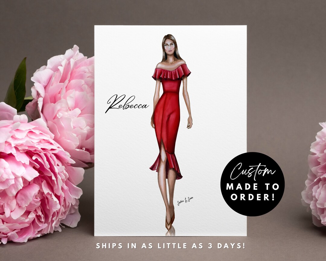 Personalized Fashion Illustration Print, Custom Fashion Illustration ...