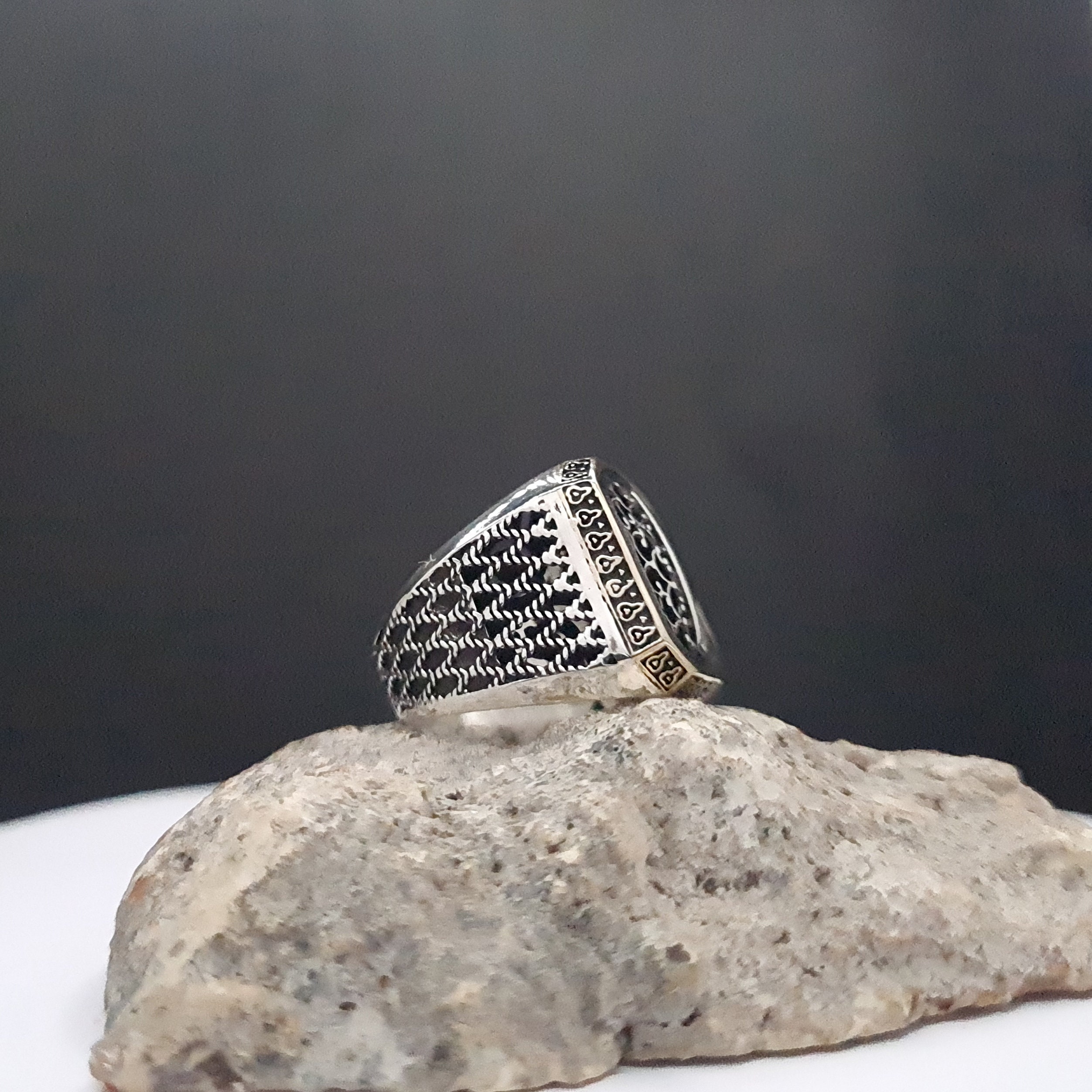 Arabic Alif Men Ring, Arabic Letter Ring, Ring for Men, Handmade Silver ...