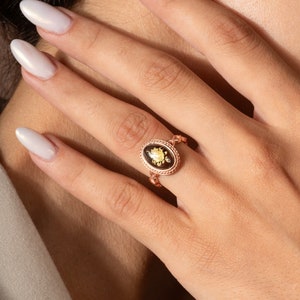 Rose Intaglio Amber Silver Ring, Silver Engagement Ring, Daintys Amber ...