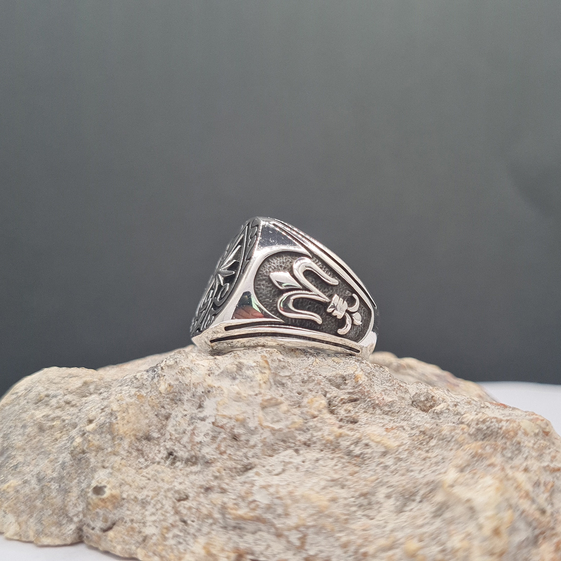 Silver Playing Card Ring Ace of Spades Men Ring Men Playing - Etsy