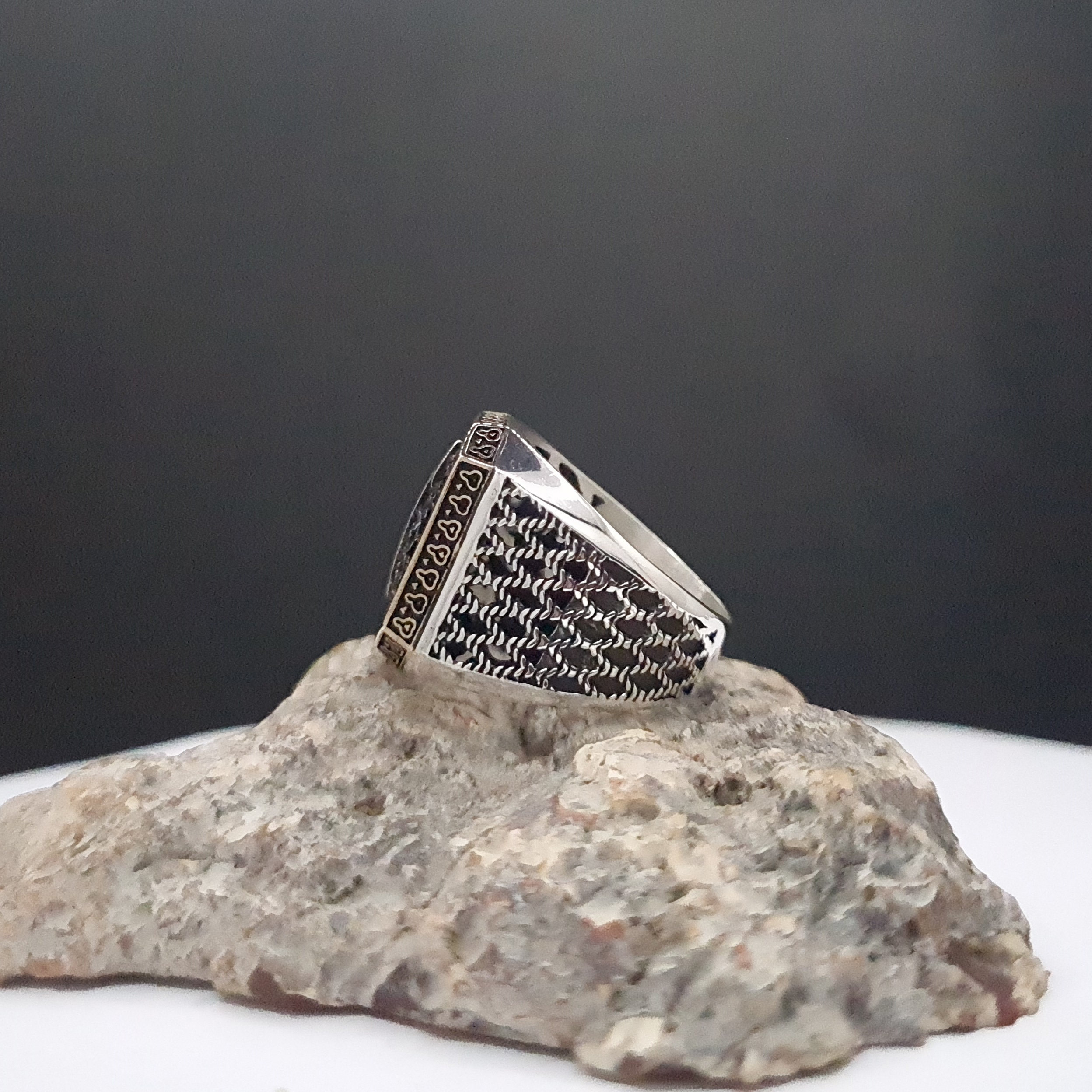 Arabic Alif Men Ring, Arabic Letter Ring, Ring for Men, Handmade Silver ...