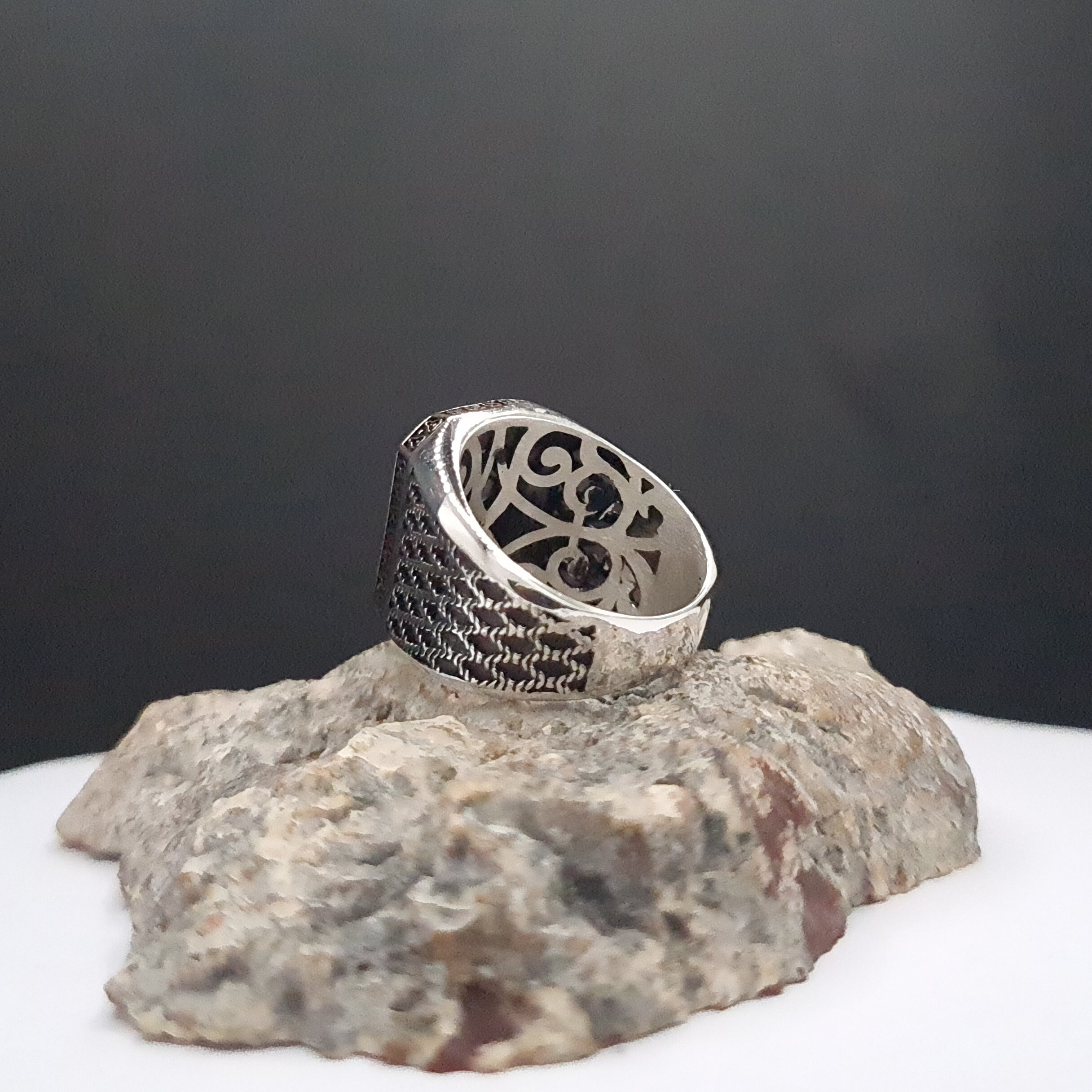 Arabic Alif Men Ring, Arabic Letter Ring, Ring for Men, Handmade Silver ...