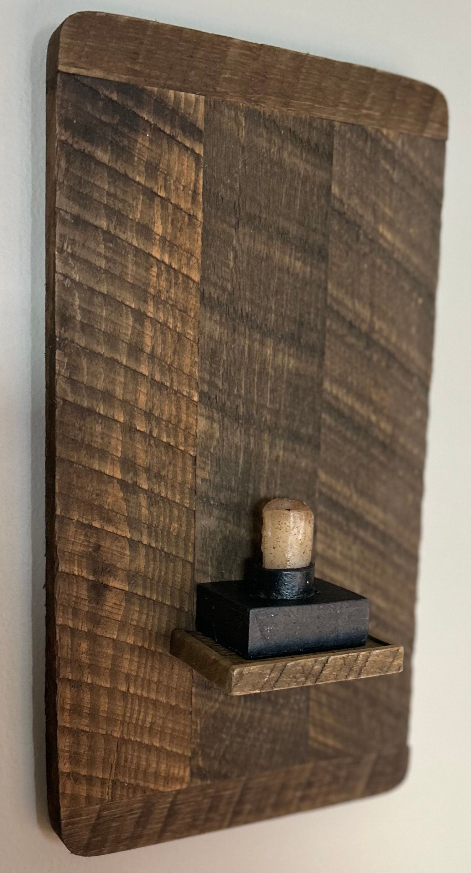 An Early Inspired Primitive Bread Board Wall Sconce Farmhouse Pantry ...