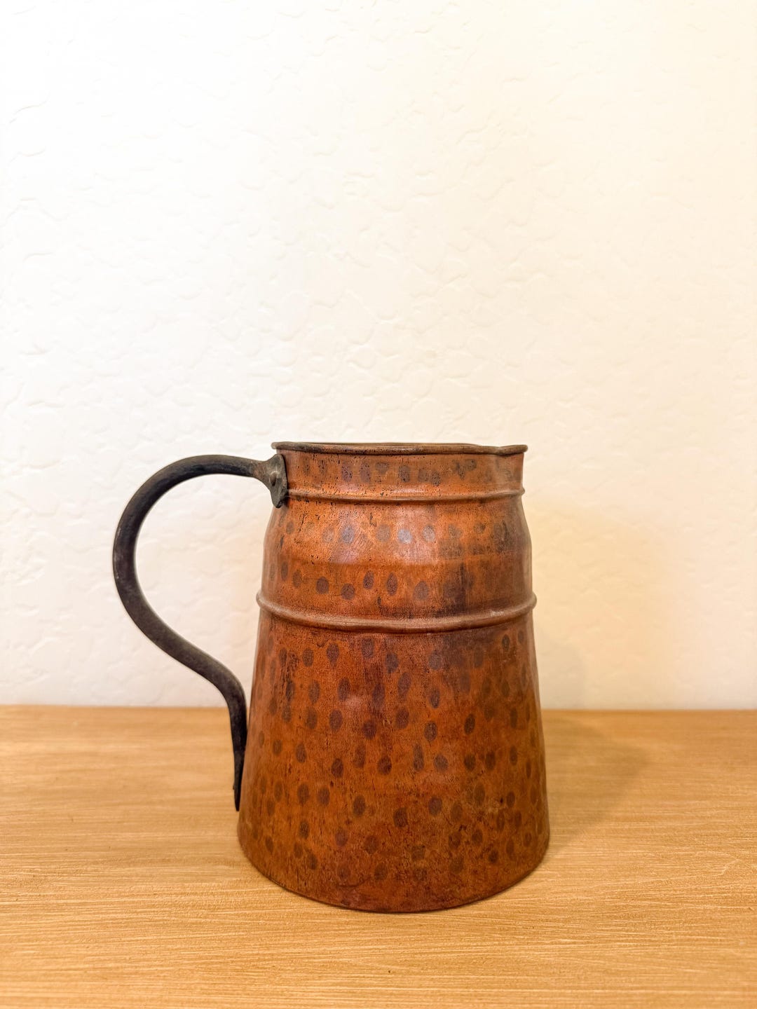 Turkish Hammered Copper Pitcher - Etsy