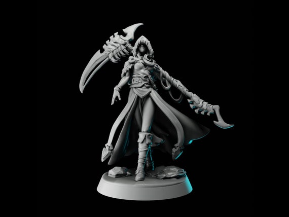 Sara the Deathbringer Tabletop Mini Dungeons and Dragons - Etsy