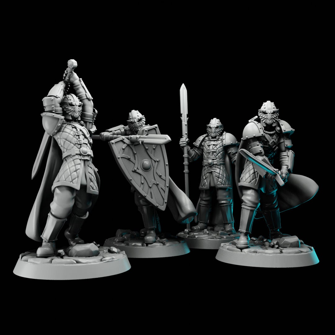 Elite Guards X4 Tabletop Mini Dungeons and Dragons D&D - Etsy