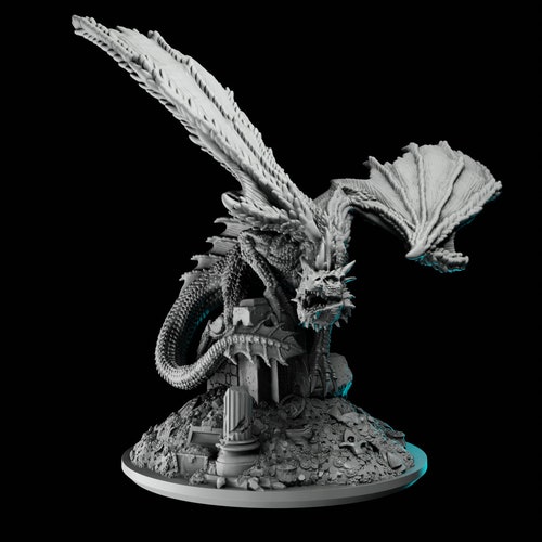 Adult Gold Dragon Tabletop Mini Dungeons and Dragons D&D - Etsy