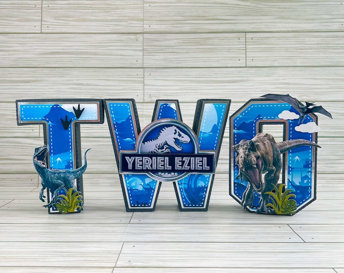 Jurassic World 3D Letter/ Jurassic Park/ Jurassic World the - Etsy
