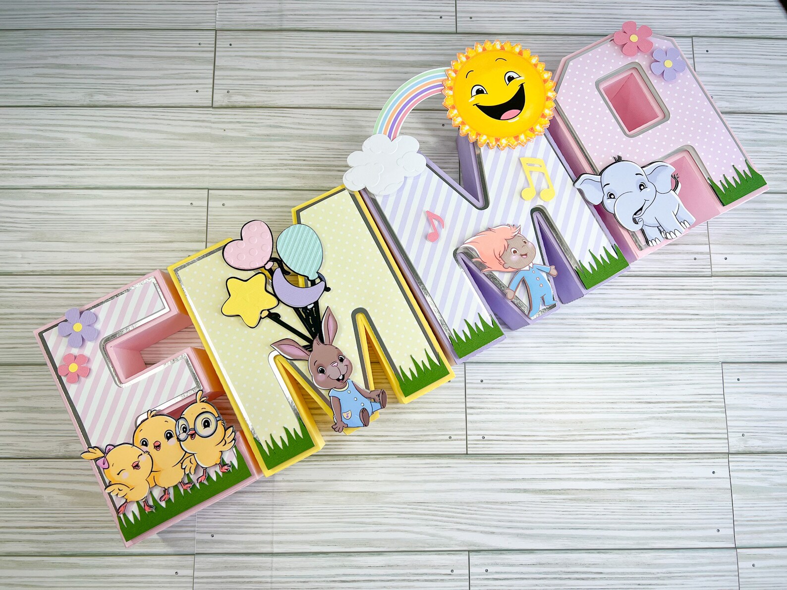 Canticos 3D Letters/ Girl Canticos Birthday/ Girly Canticos - Etsy