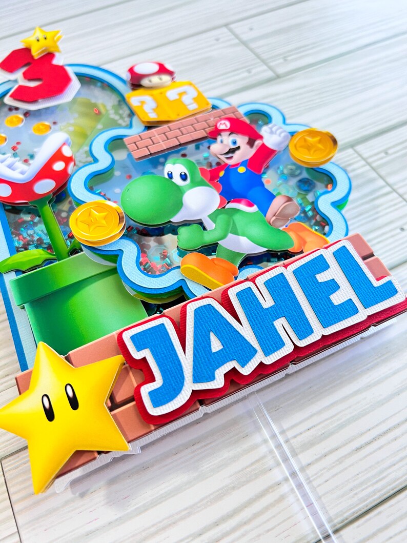 Mario Bross Cake Topper/ Mario Bross Party Decoration/ Mario - Etsy