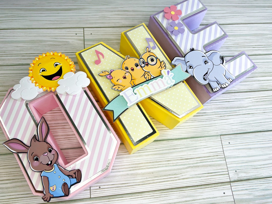 Canticos 3D Letters/1st Birthday/ Pastel Canticos Birthday / Canticos ...