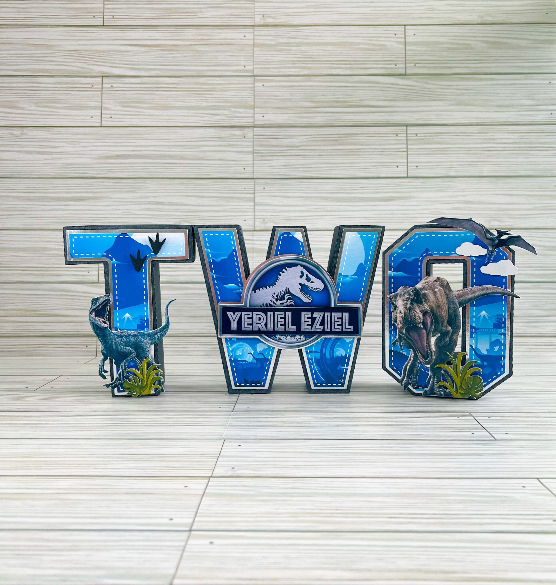 Jurassic World 3D Letter/ Jurassic Park/ Jurassic World the - Etsy