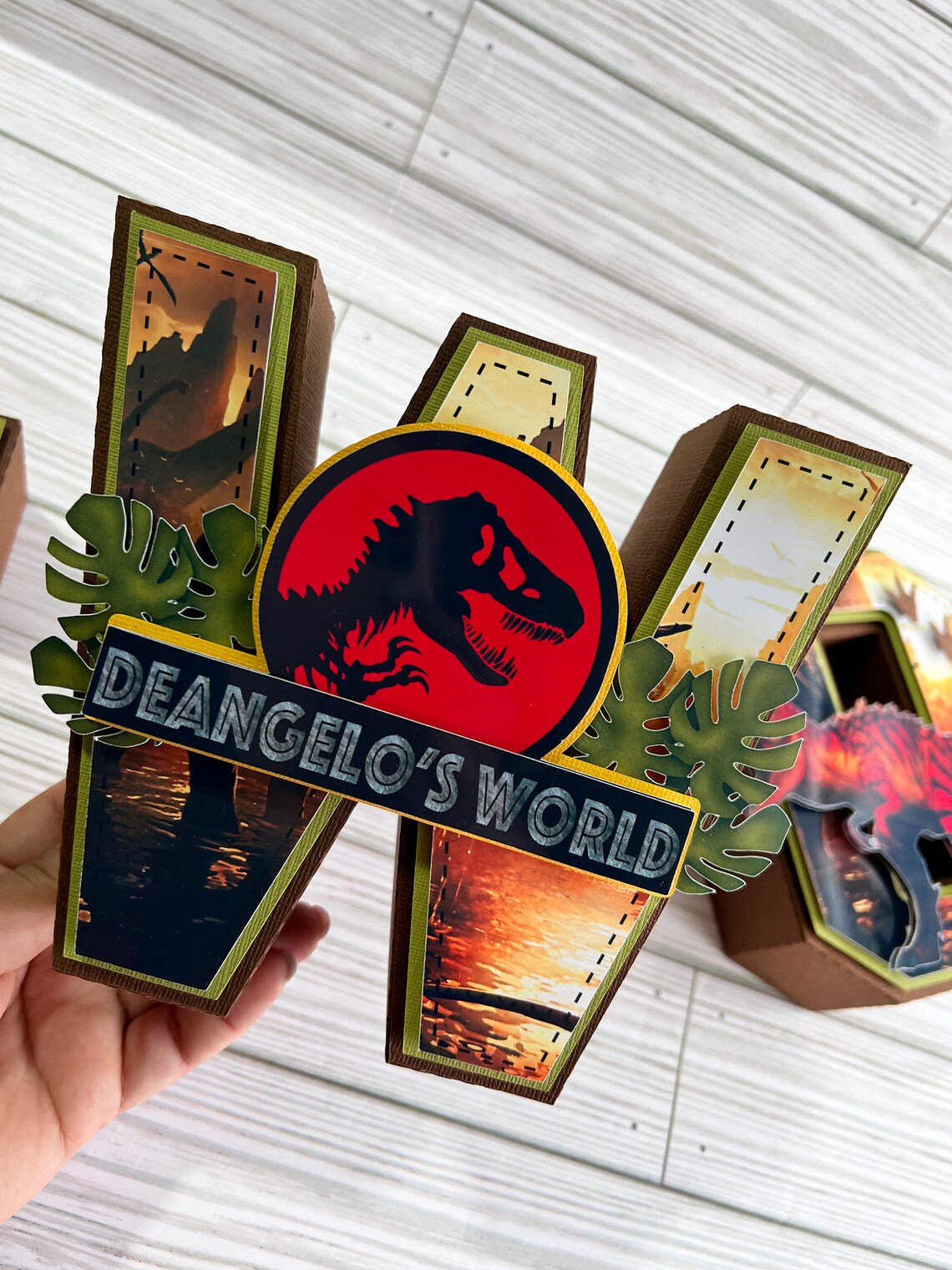 Jurassic Park 3D Letter/ Jurassic Park Party Decoration/ Jurassic Park ...