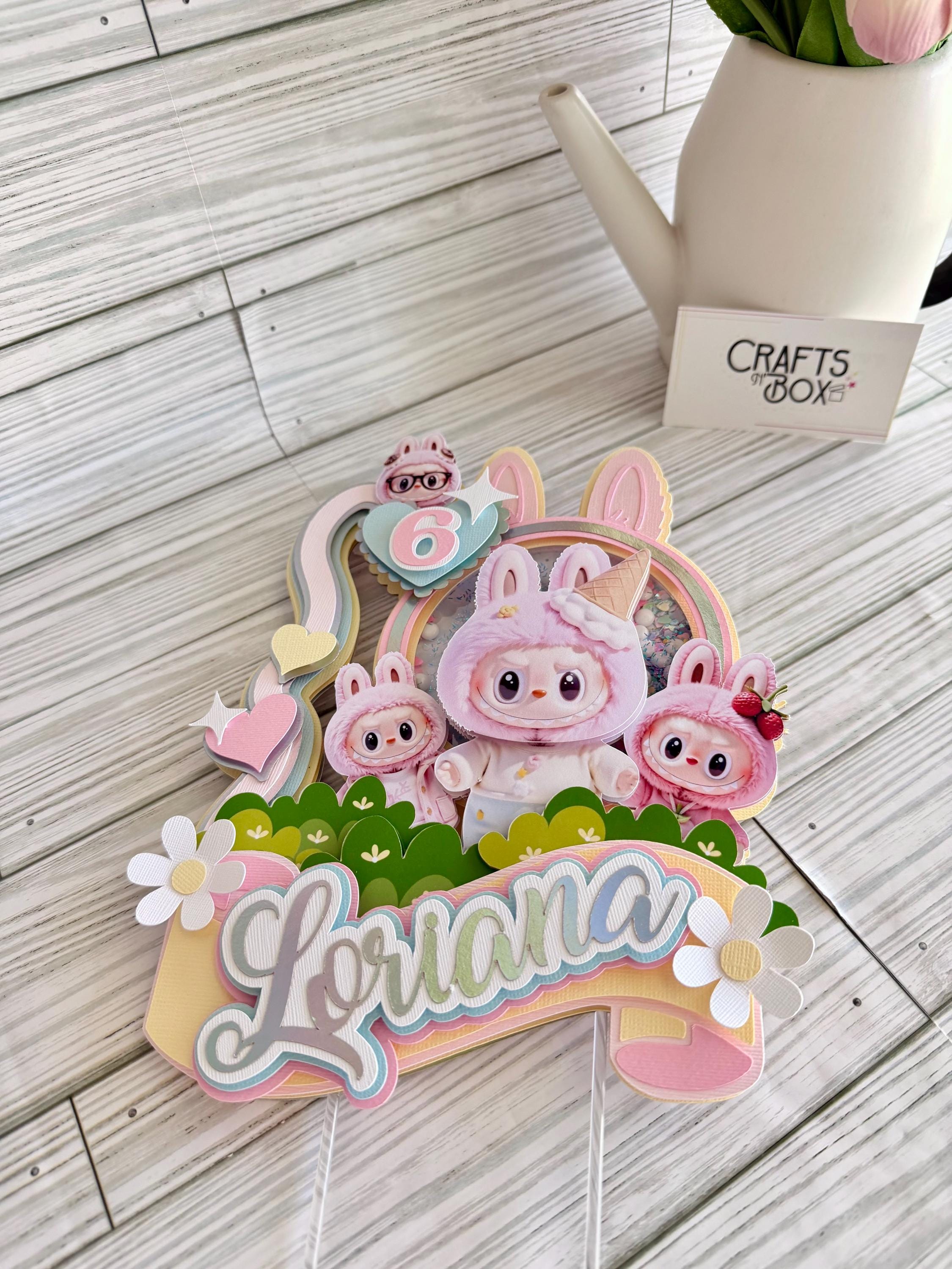 Labubu Cake Topper | Cute Cartoon Birthday Decoration | Labubu Party ...