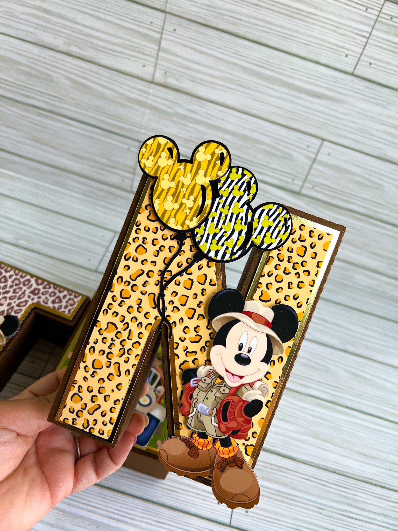 Mickey Mouse Safari/ Mickey Mouse 3D Letter/ Safari/ Mickey - Etsy